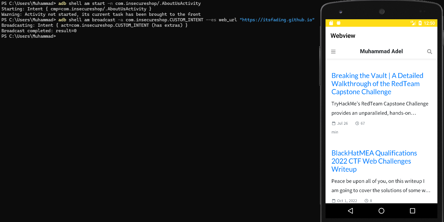 Walkthrough of The InsecureShop Android Vulnerable Application | Muhammad Adel